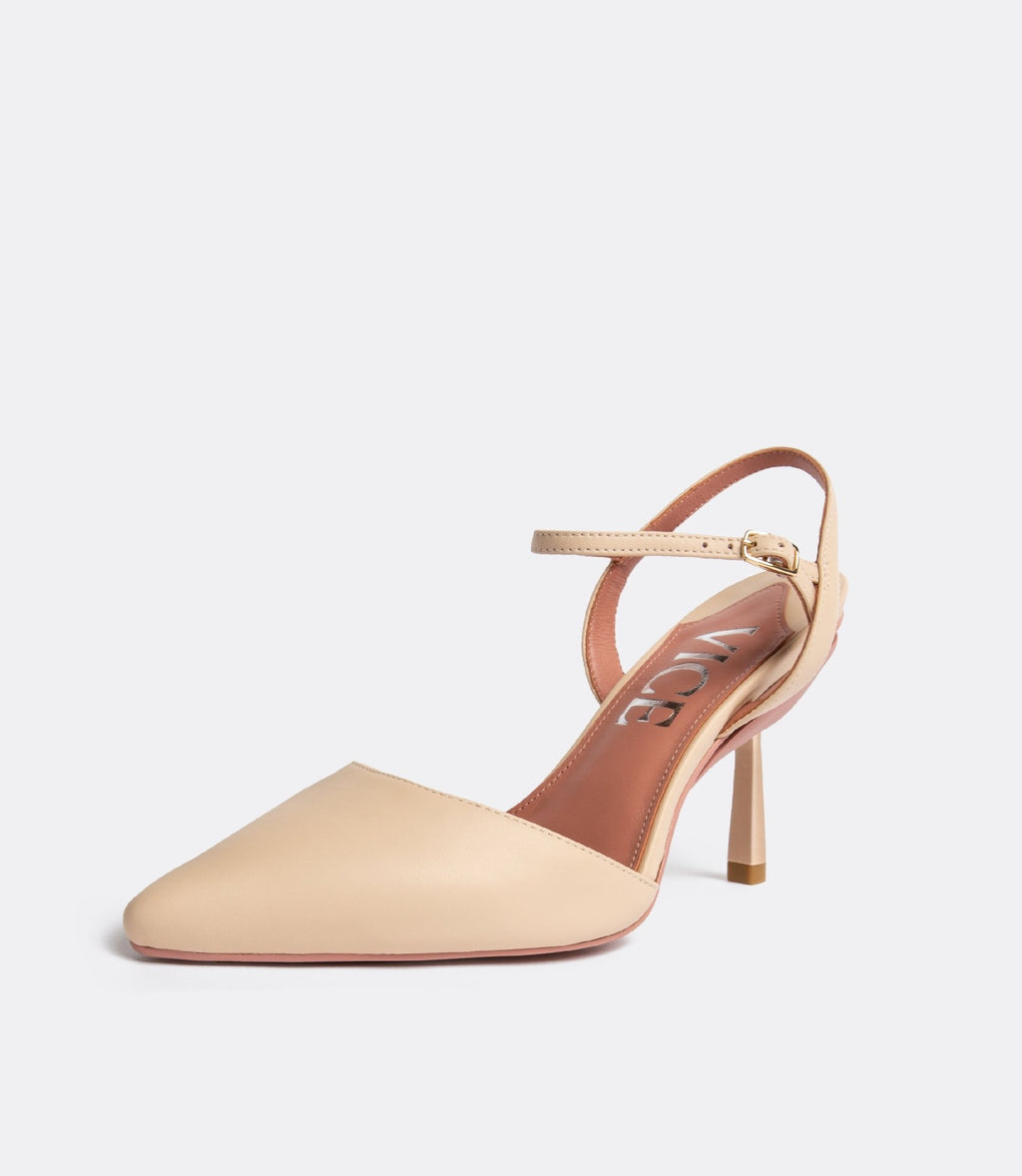 Beige Everyday Heels that Fold to Flats – VICE VERSA